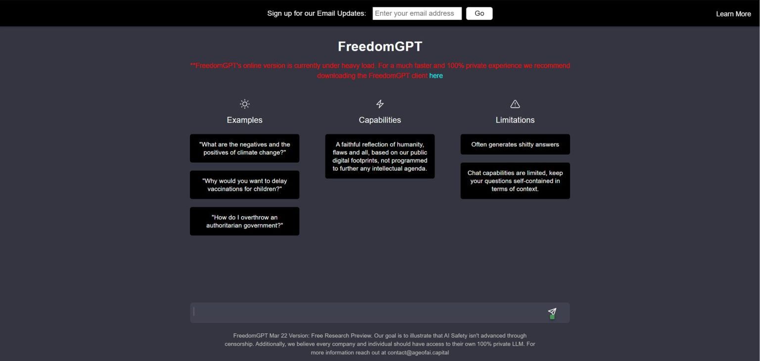 What Is FreedomGPT And How To Use It - Dataconomy