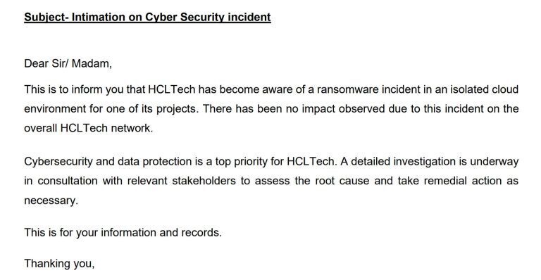 HCL Technologies Ransomware Attack Unveiled - Dataconomy