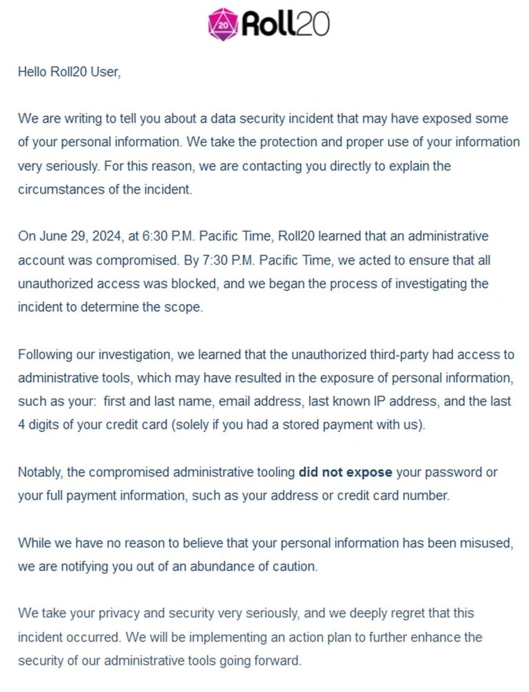Roll20 Data Breach 2024 Strikes A Critical Hit - Dataconomy