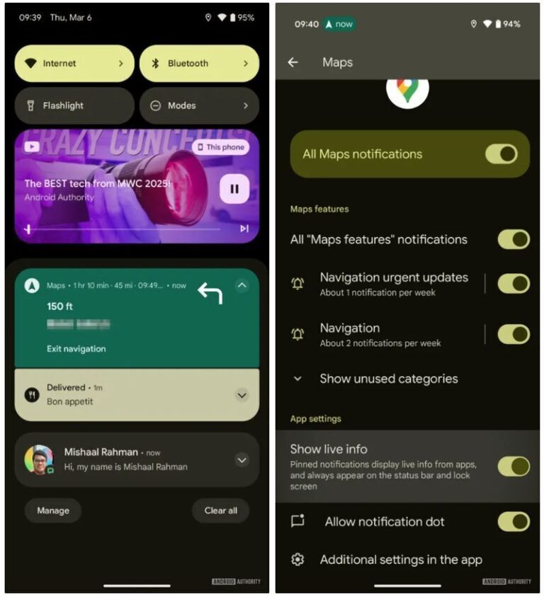 Google Maps presenta las actualizaciones en vivo de Android 16, lo que ...